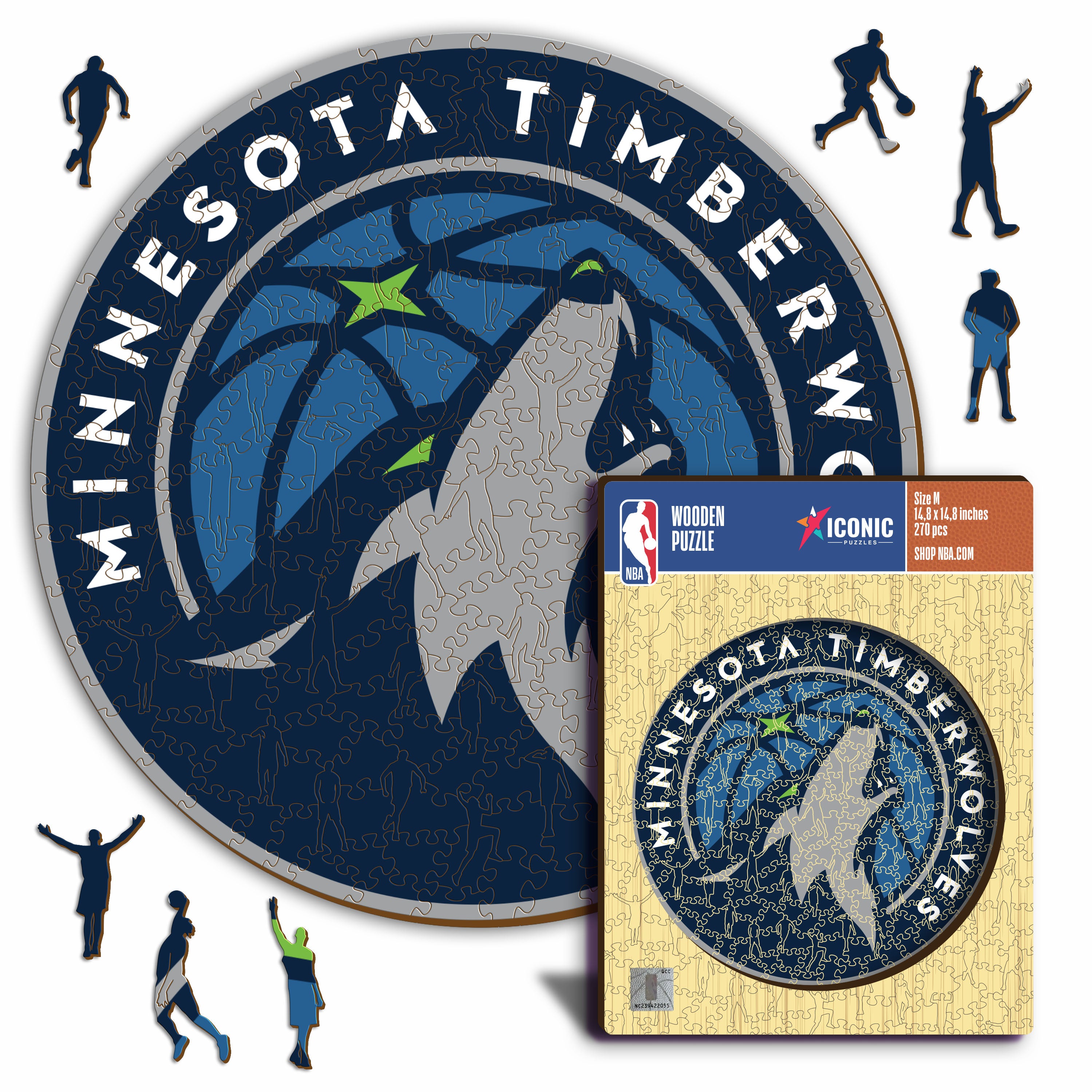 Minnesota Timberwolves™ - Puzzle de Madera – Iconic Puzzles ES